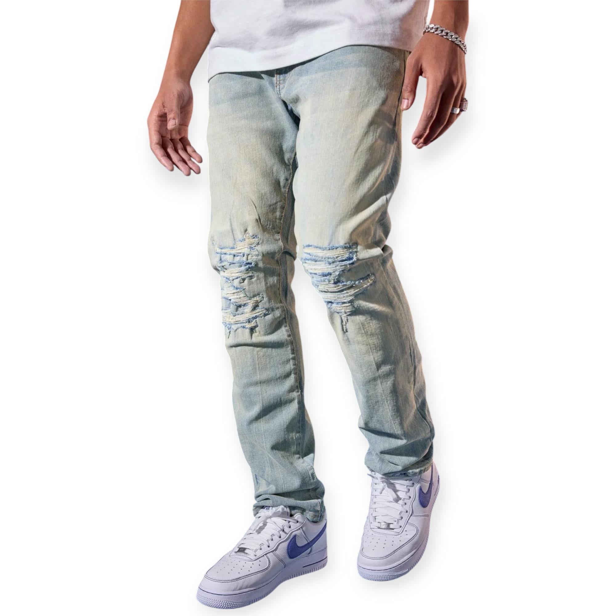 Jordan Craig Men Collins Fordham Denim Shreds on Knees Jeans – Nexus ...