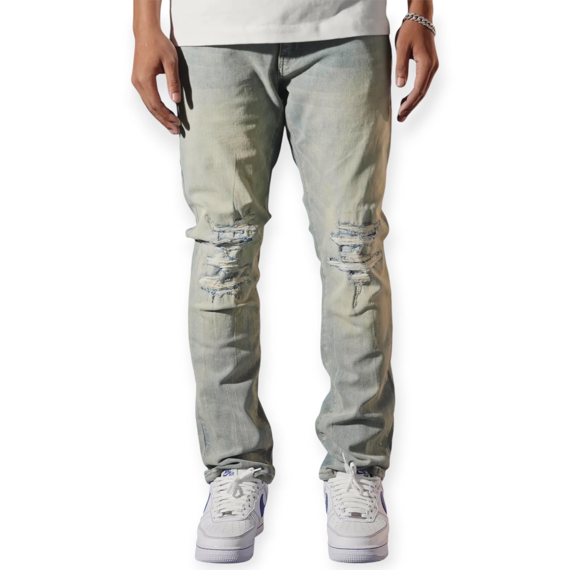 Jordan Craig Men Collins Fordham Denim Shreds on Knees Jeans – Nexus ...
