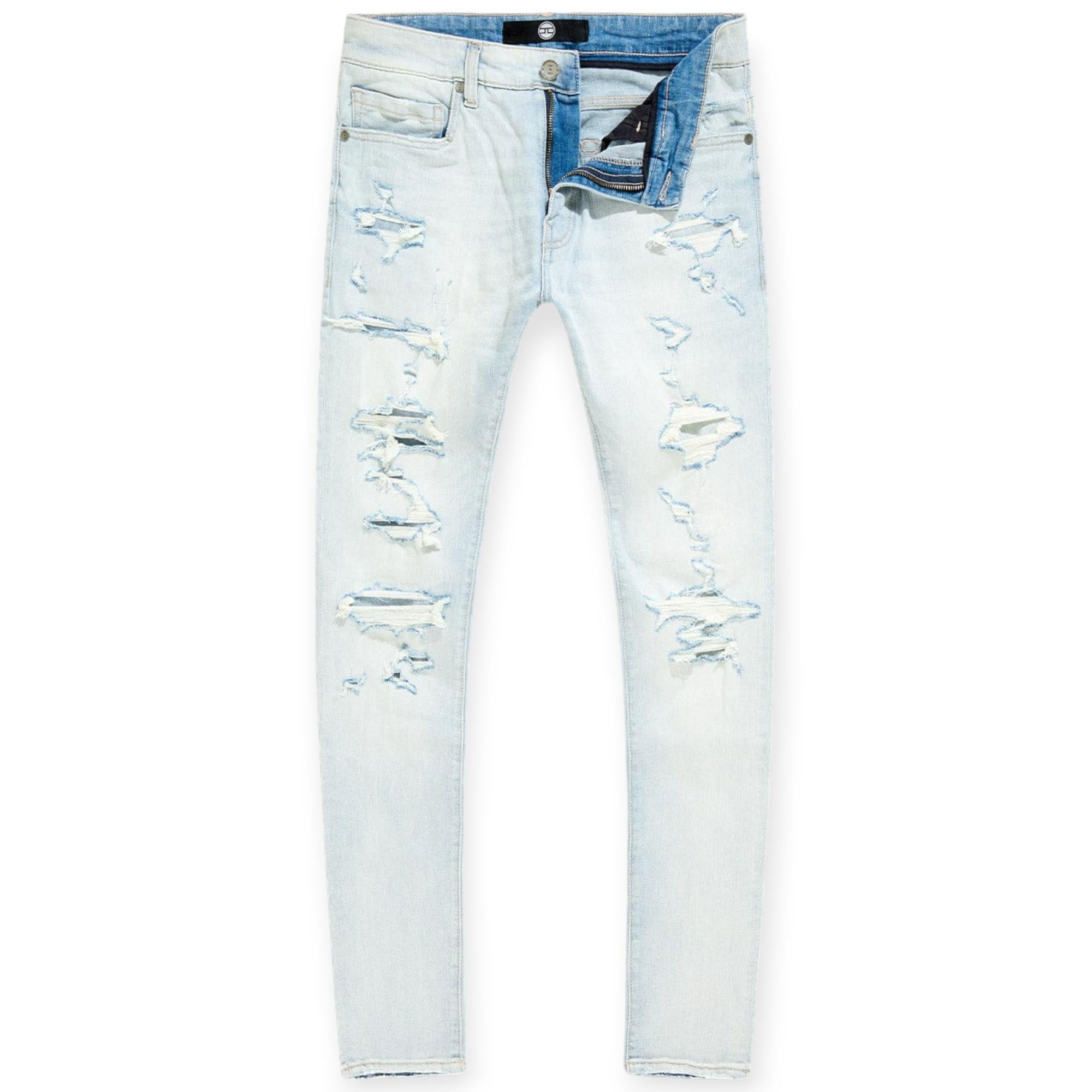 Jordan Craig Men Sean Fit W Shreds Jeans-Iced White – Nexus Clothing