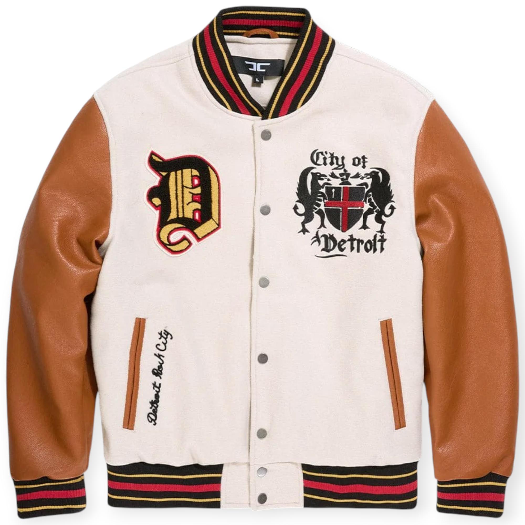 Jordan Craig Men Jacket Varsity (Cream) – Nexus Clothing