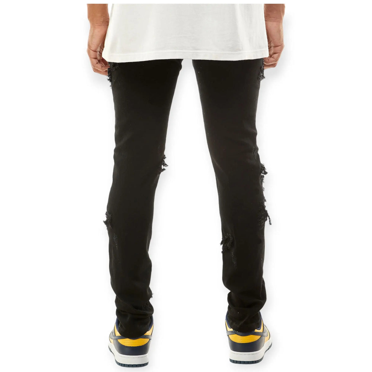 KDNK Pants Men Diagonal Patched (Black)