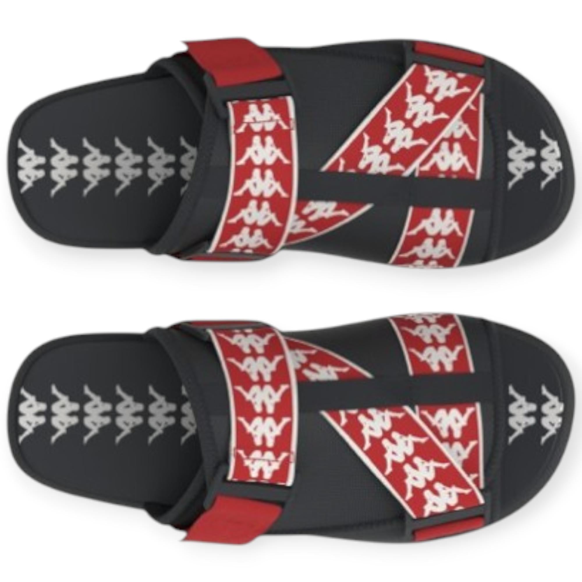 Kappa 222 banda mitel 1 Sandal Men (Black Red White) – Nexus Clothing