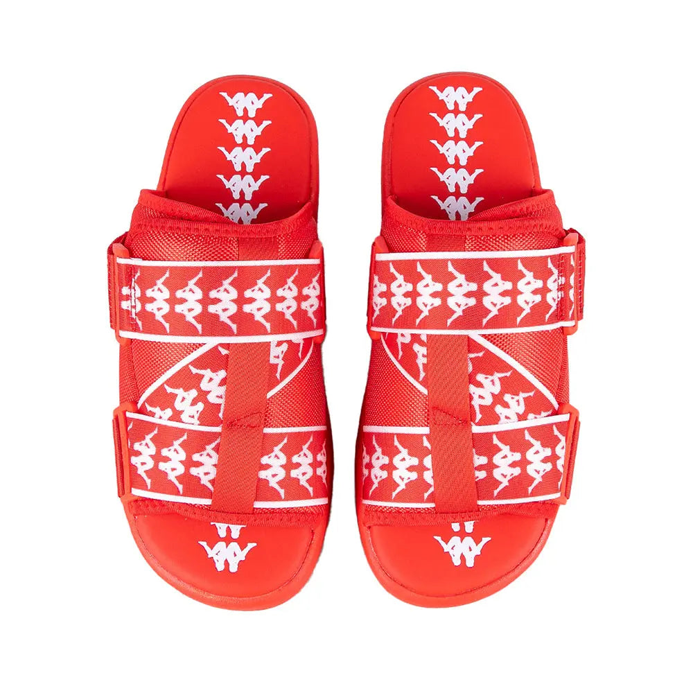 Kappa men 222 Banda 1 Sandals Slides (Red White) – Nexus Clothing