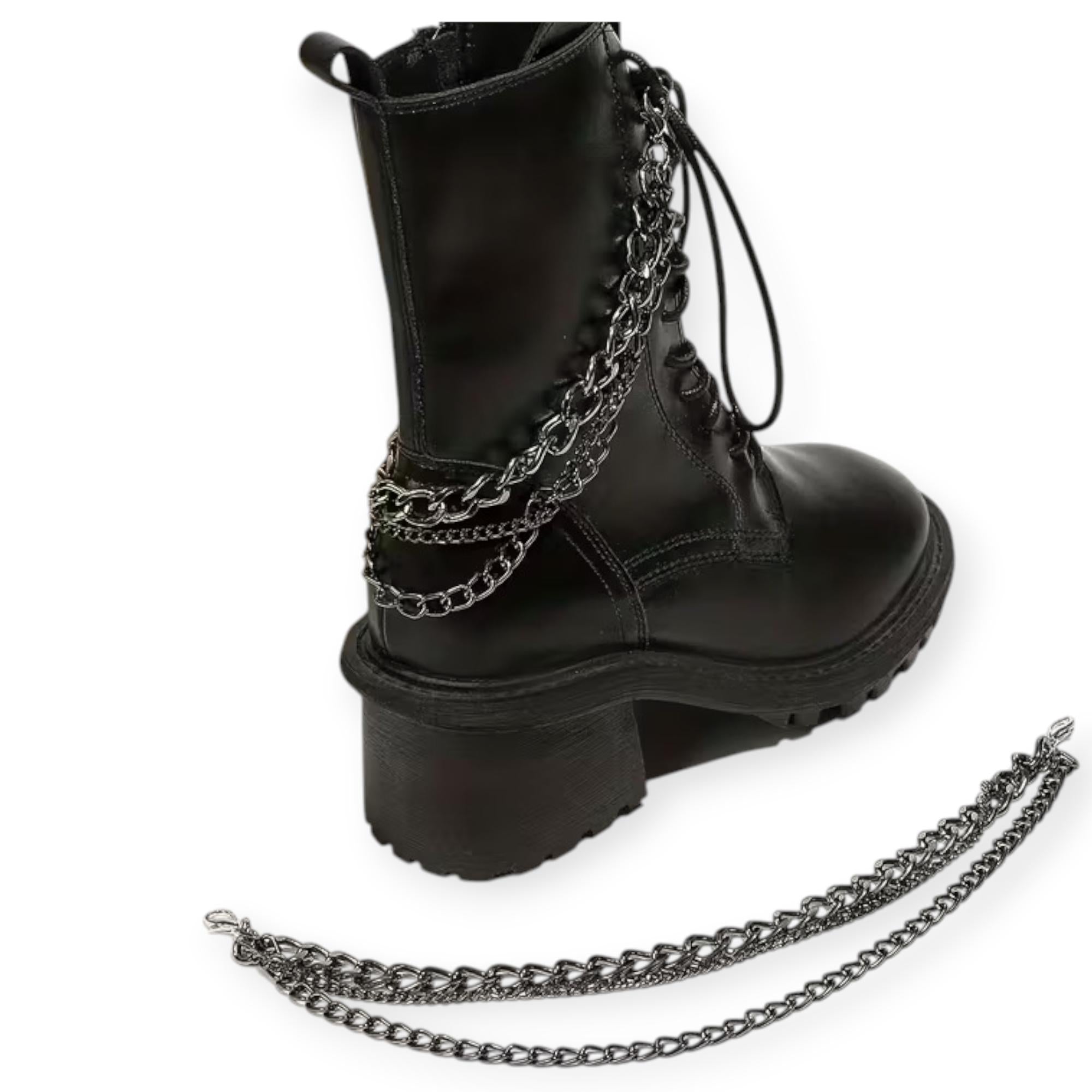 Nexus Clothing Boot Chain Men 2 Piece Aluminum 3 Layers (Black Metal)