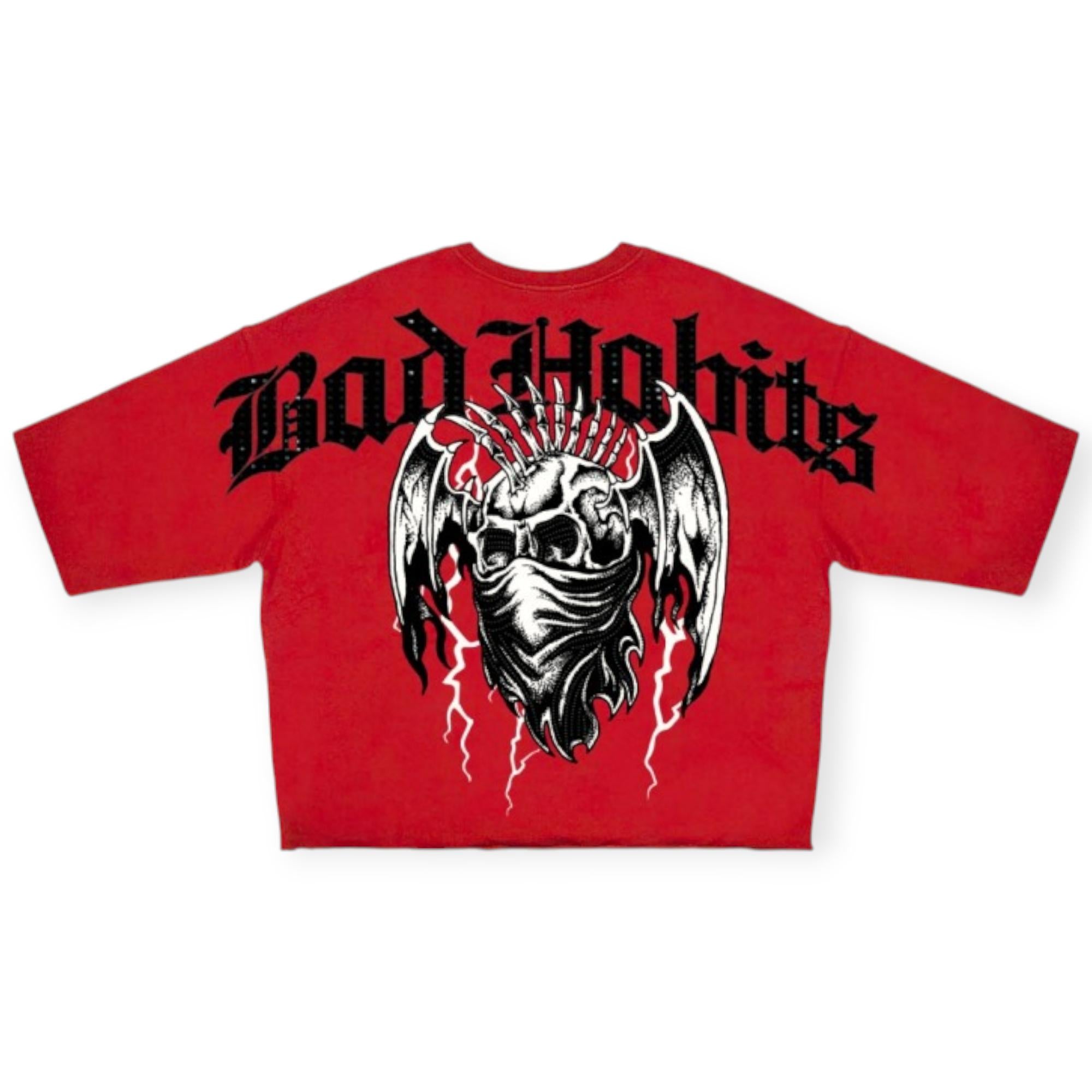Roku Studio Men Cropped Crew Bad Habits VIP (Red) – Nexus Clothing