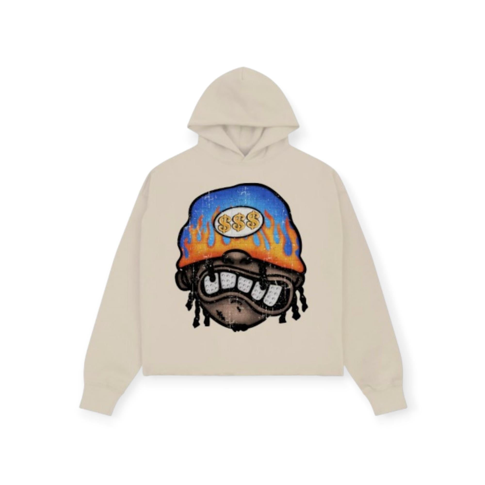 Roku Studio Hoodie Men Cash Flow King Cropped Drop Shoulder (Taupe ...
