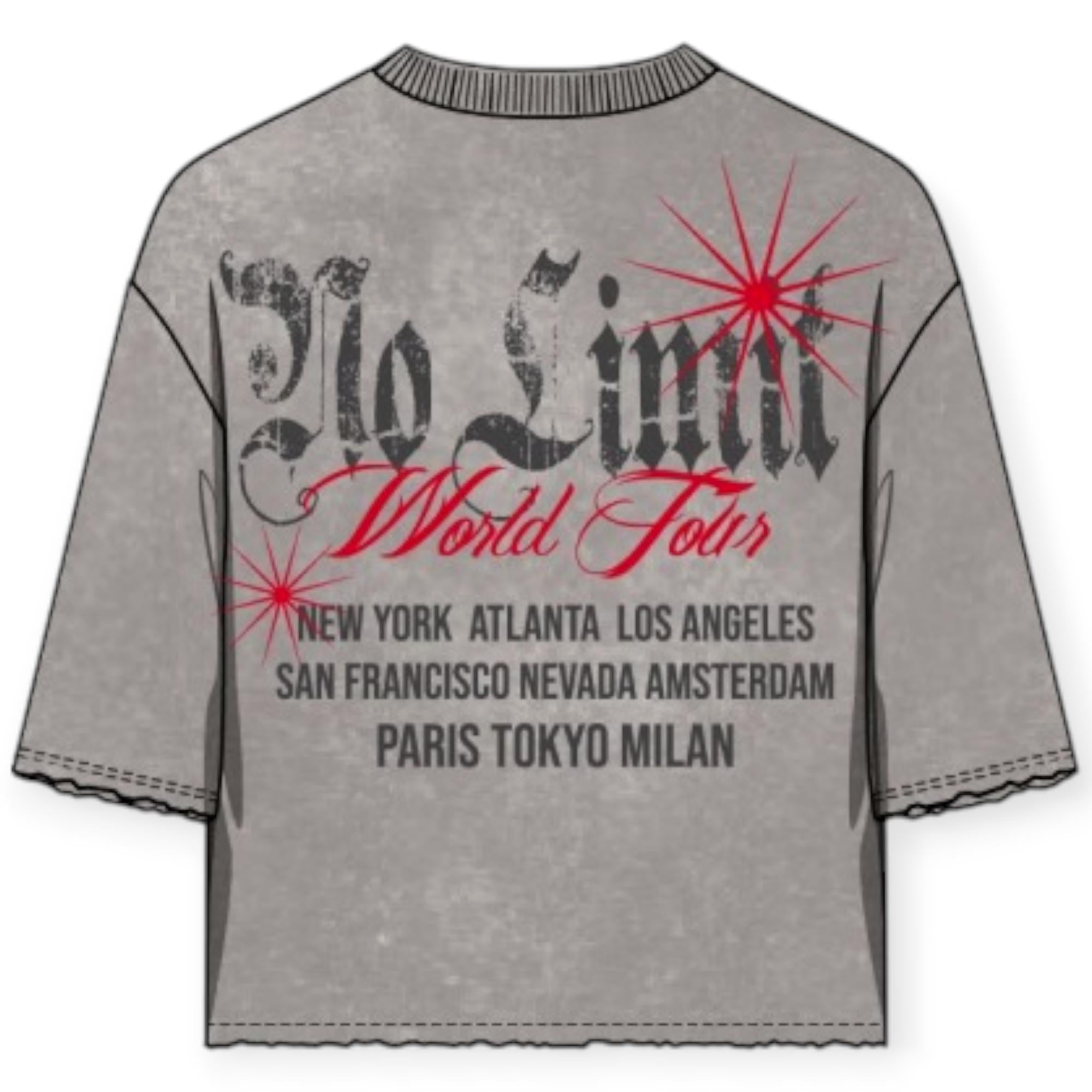 Roku Studio Men Cropped Tee Men No Limit Enzyne Washed Drop Shoulder ...