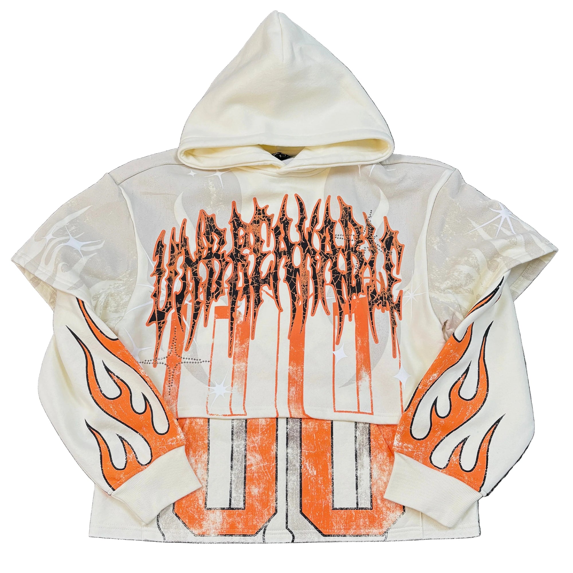 Smoke Rise Men Unbearable Graphic Crop Hoodie (Orange) – Nexus Clothing