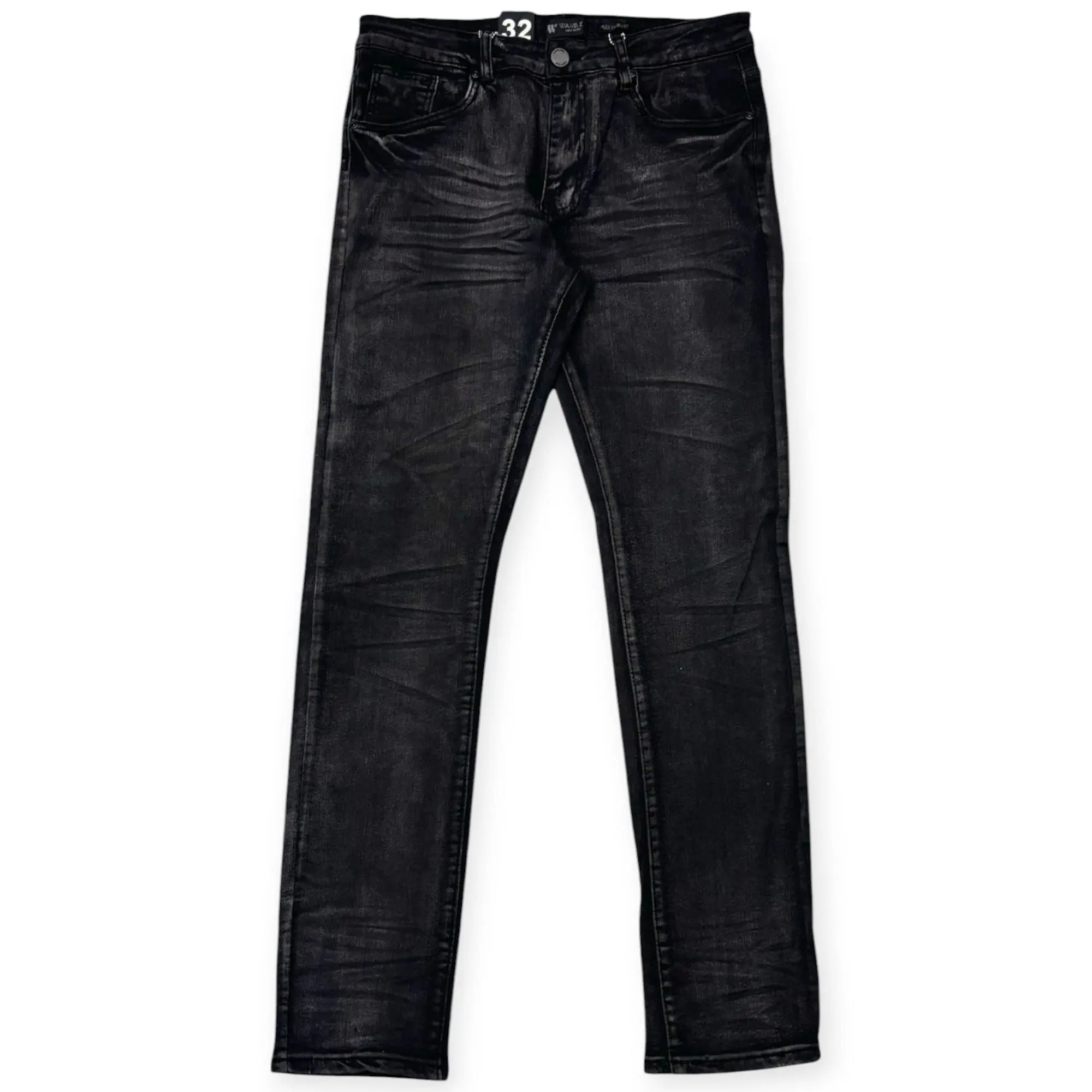 WaiMea Men 5 Pocket Basic Flex Skinny Jeans (Black Bleach Wash) – Nexus ...
