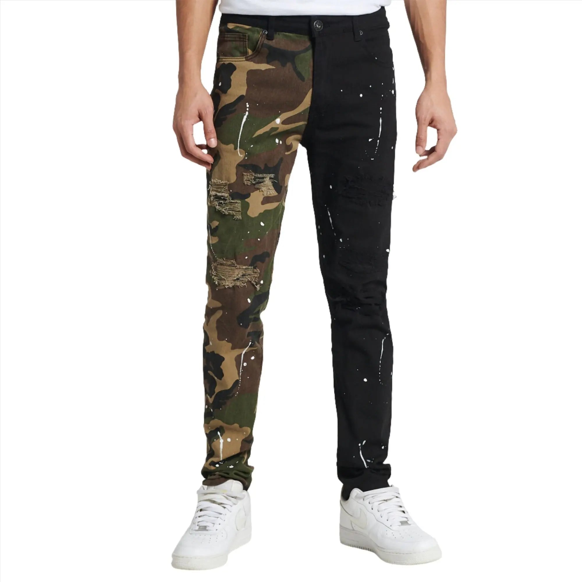 WaiMea Men Ripped Backed Jeans (Black Camo) – Nexus Clothing
