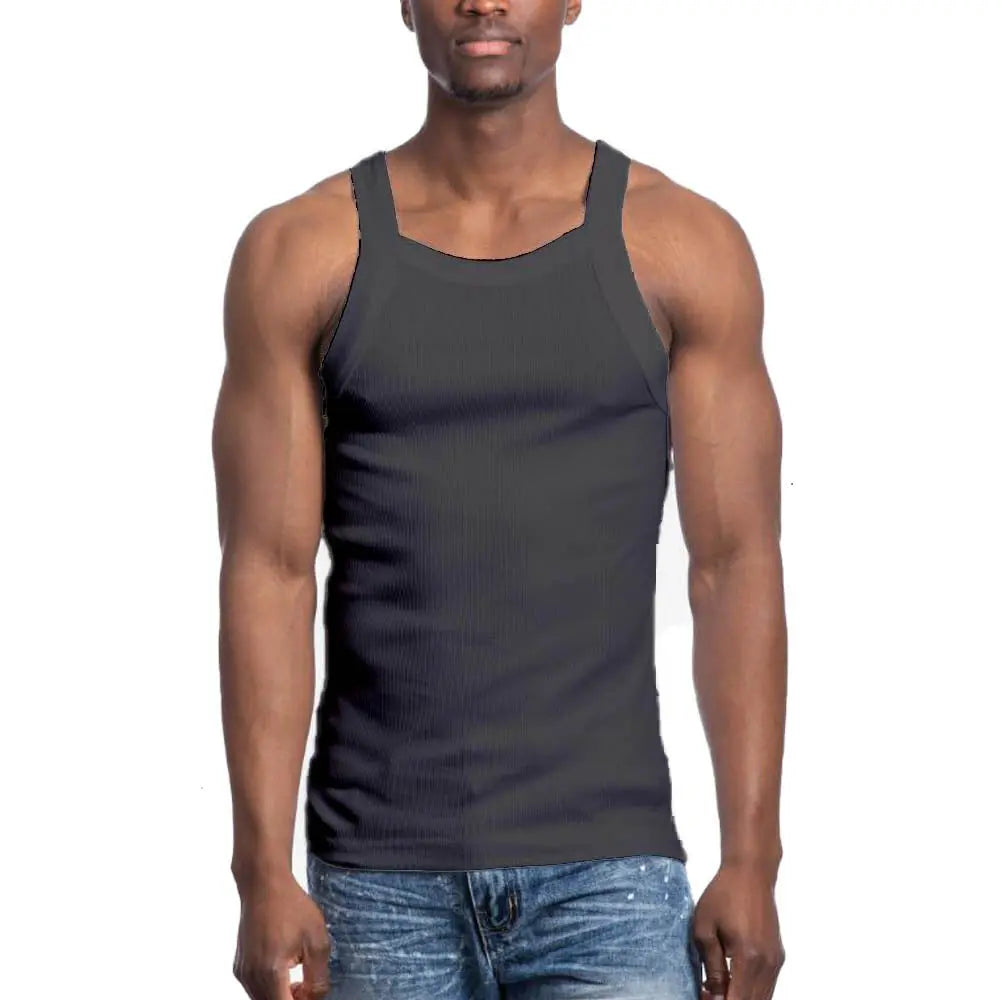 Galaxy by Harvic Men's G-unit Tank Top Charcoal | Affordable & Stylish